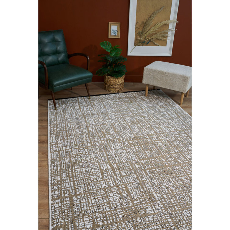 Williston Forge Colorado Springs White Geometric Polyester Machine Made ...