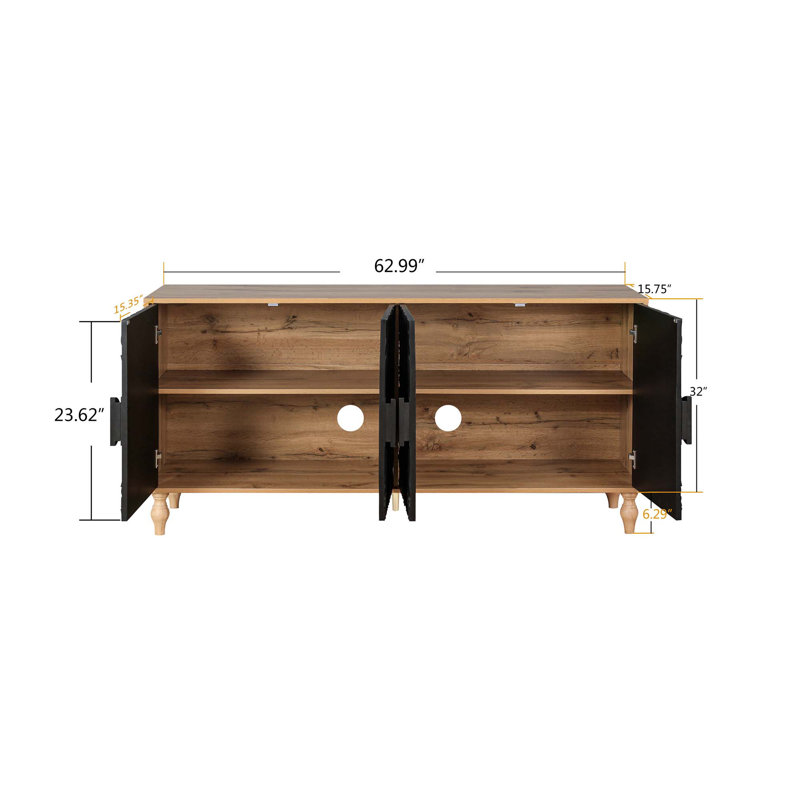 Alcott Hill® Diyala Vintage Large Faceted Carved And Spliced Doors ...