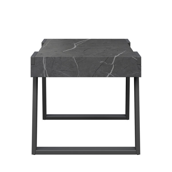 Metro Lane Grey Marble Effect Side Table | Wayfair.co.uk