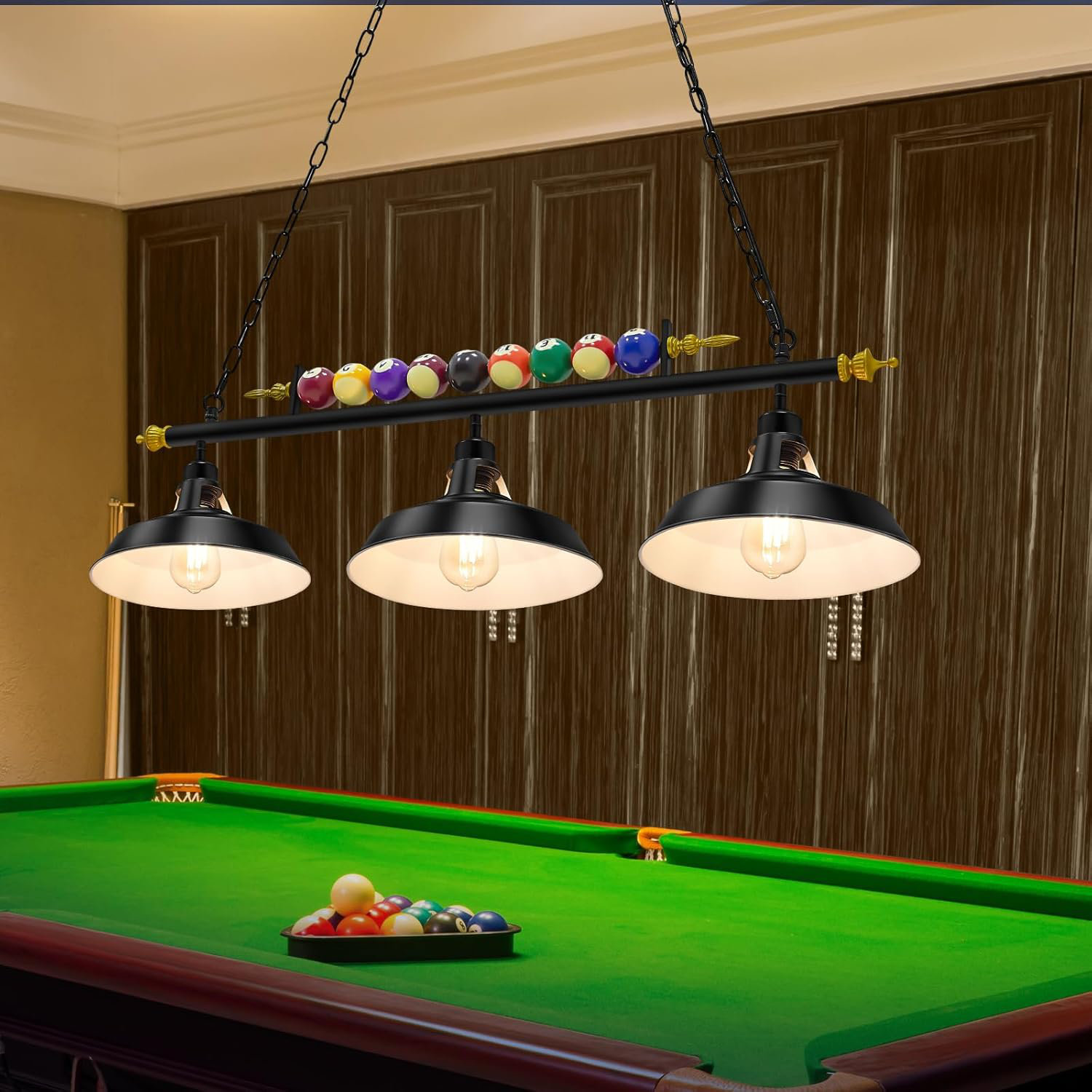 Longshore Tides Adjustable Hanging Pool Table Light Fixture With Matte ...