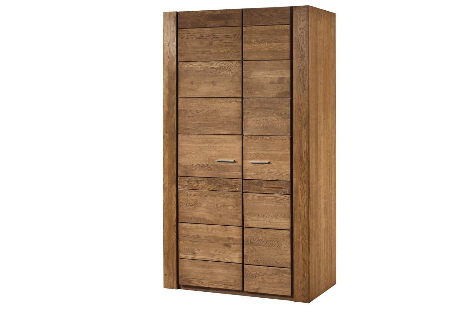 Natur Pur VELVET Solid and Manufactured Oak Wood 2-Door Wardrobe ...