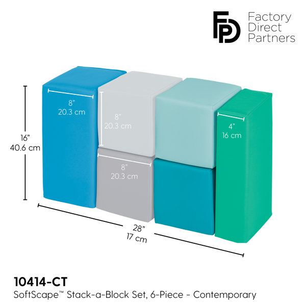 Factory Direct Partners SoftScape 6 Piece Big Block Set & Reviews | Wayfair