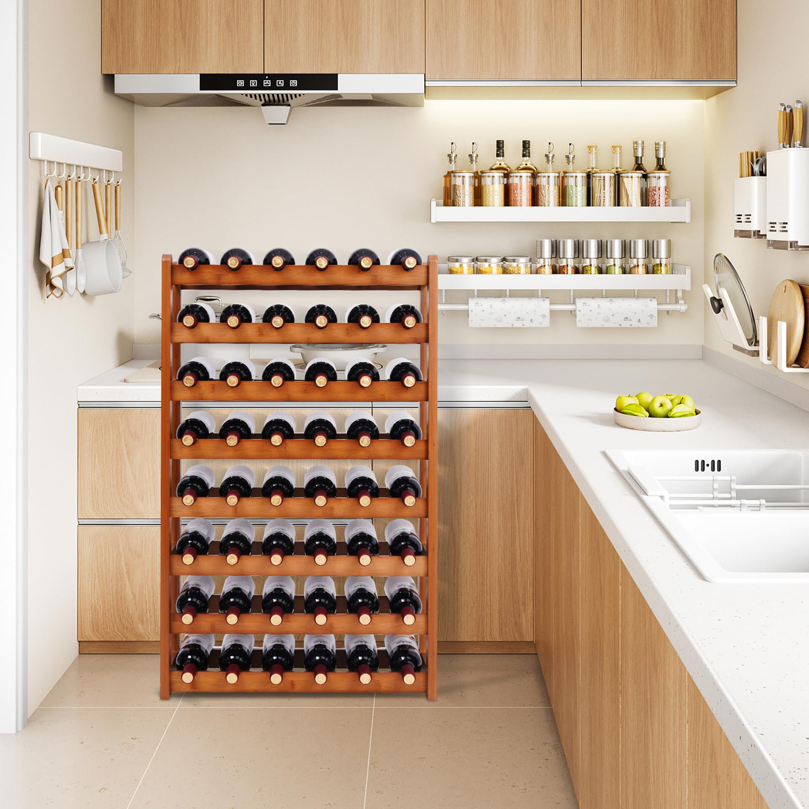 Dakota Fields Wine Rack Freestanding Floor Wine Racks Countertop ...