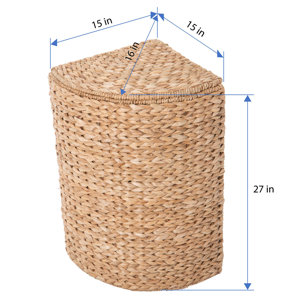 Bayou Breeze Pie Shaped Sea Grass Hamper w/Liner, Natural & Reviews ...