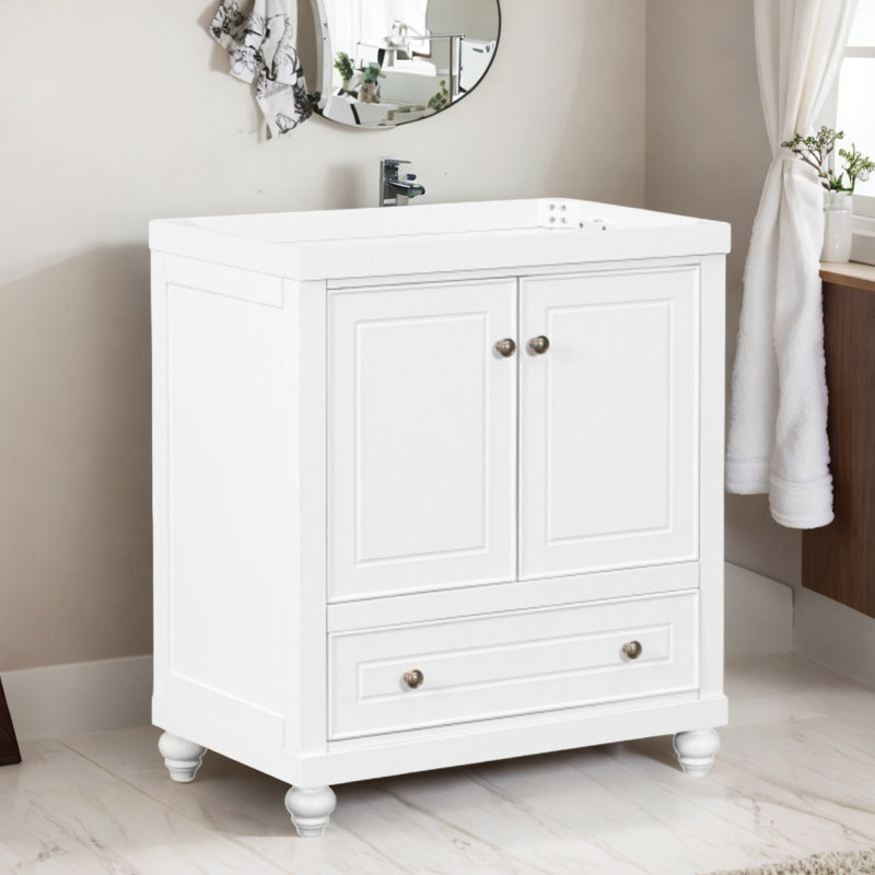VAMOP 30" Single Bathroom Vanity Base Only in White | Wayfair