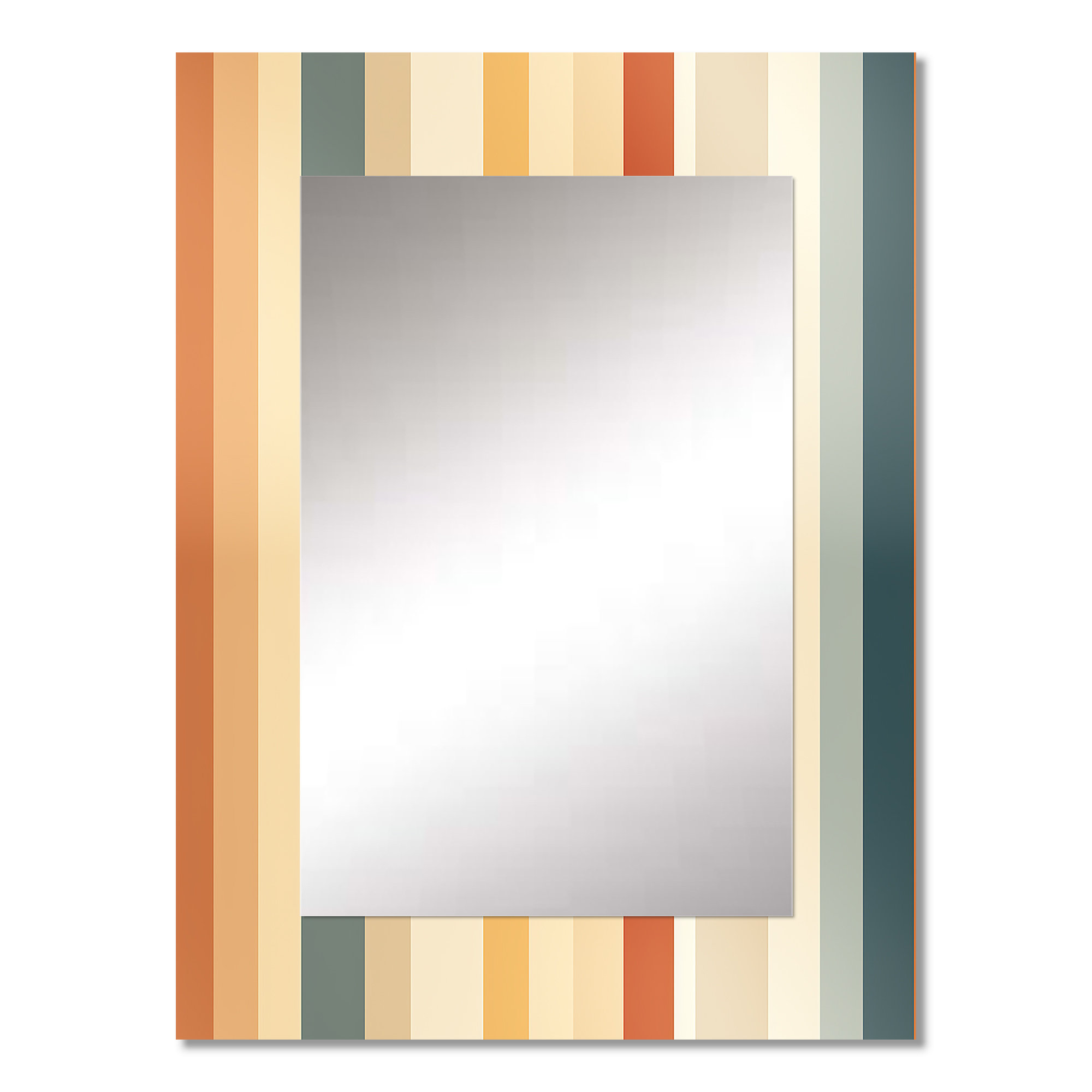 Ebern Designs Shaynne Beige And Brown Striped Pattern Serenity ...