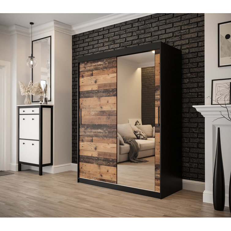17 Stories Nerice 2 Door Manufactured Wood Wardrobe | Wayfair.co.uk