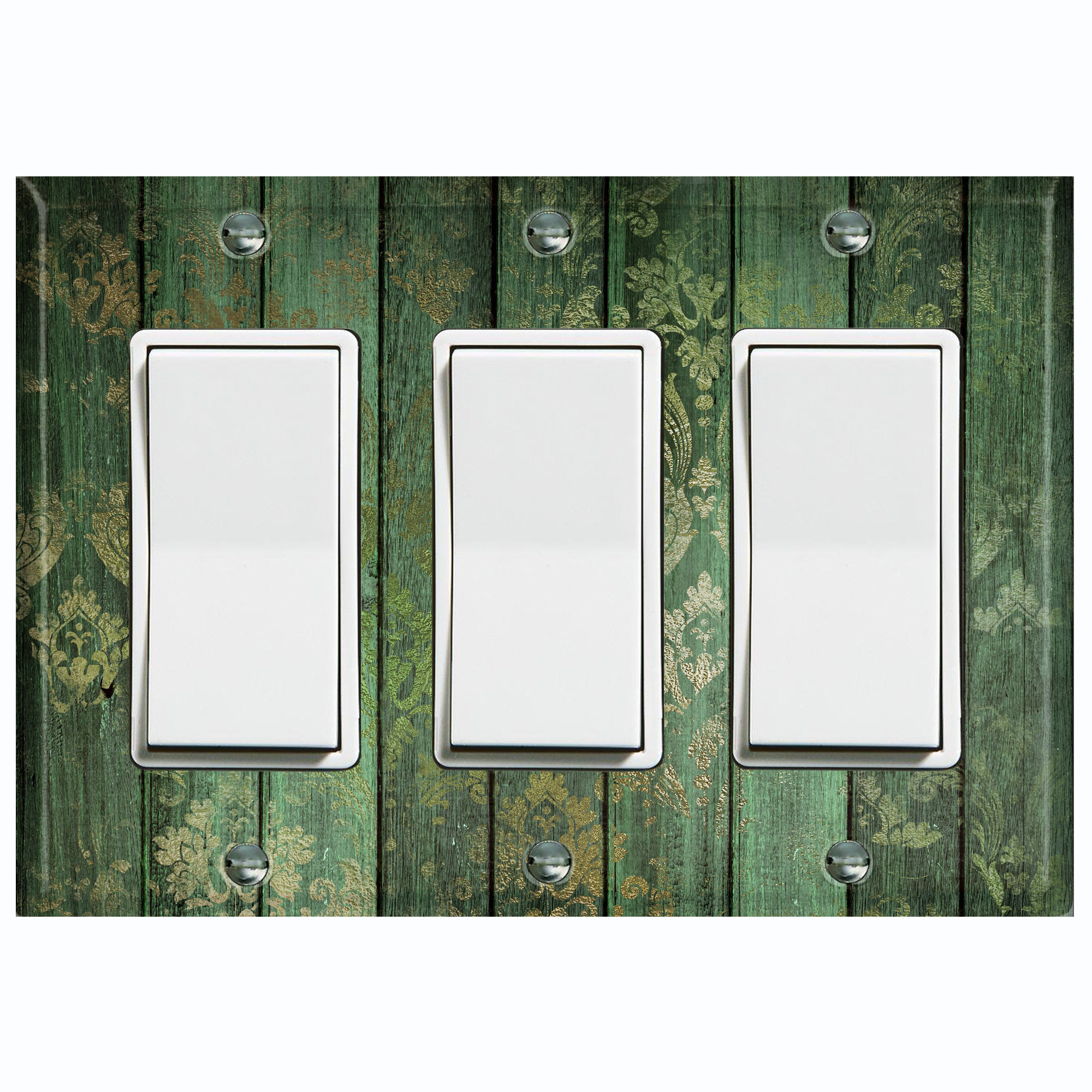 WorldAcc Wood Flower 3 -Gang Toggle Light Switch | Wayfair