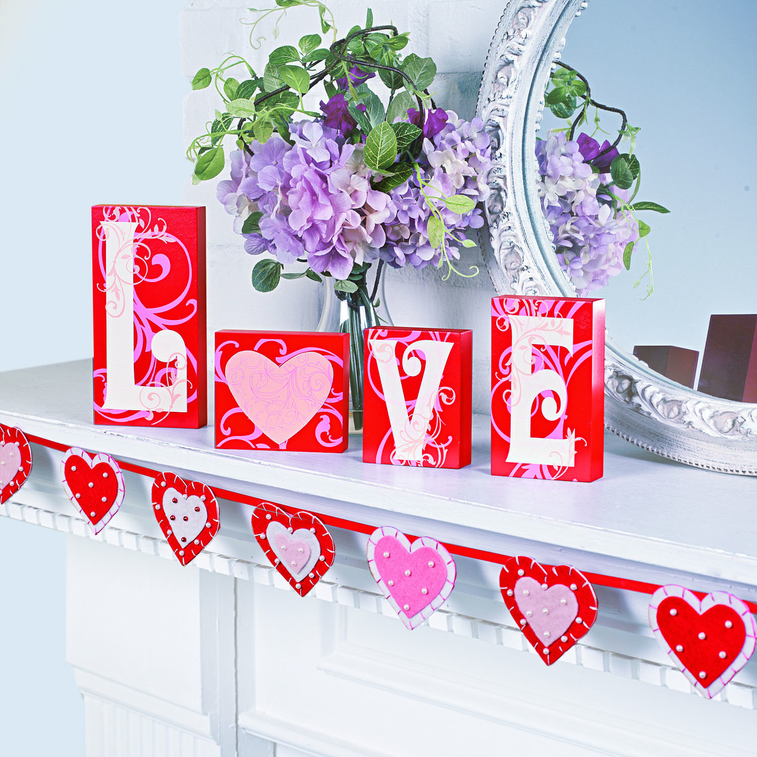 Oriental Trading Company Wool / Felt 72'' Hearts Novelty Garland ...