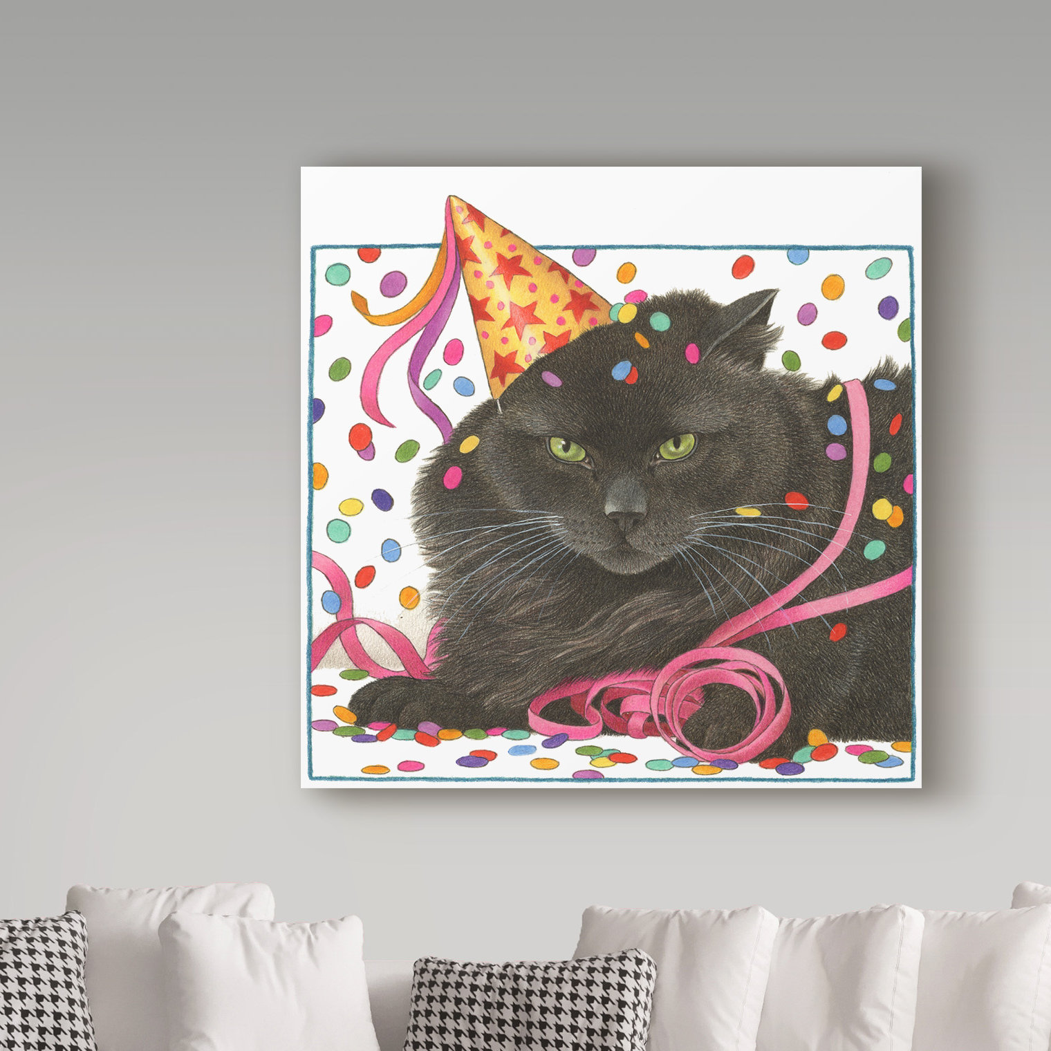 Lark Manor™ Furtado 'Black Cat Birthday' Acrylic Painting Print on ...