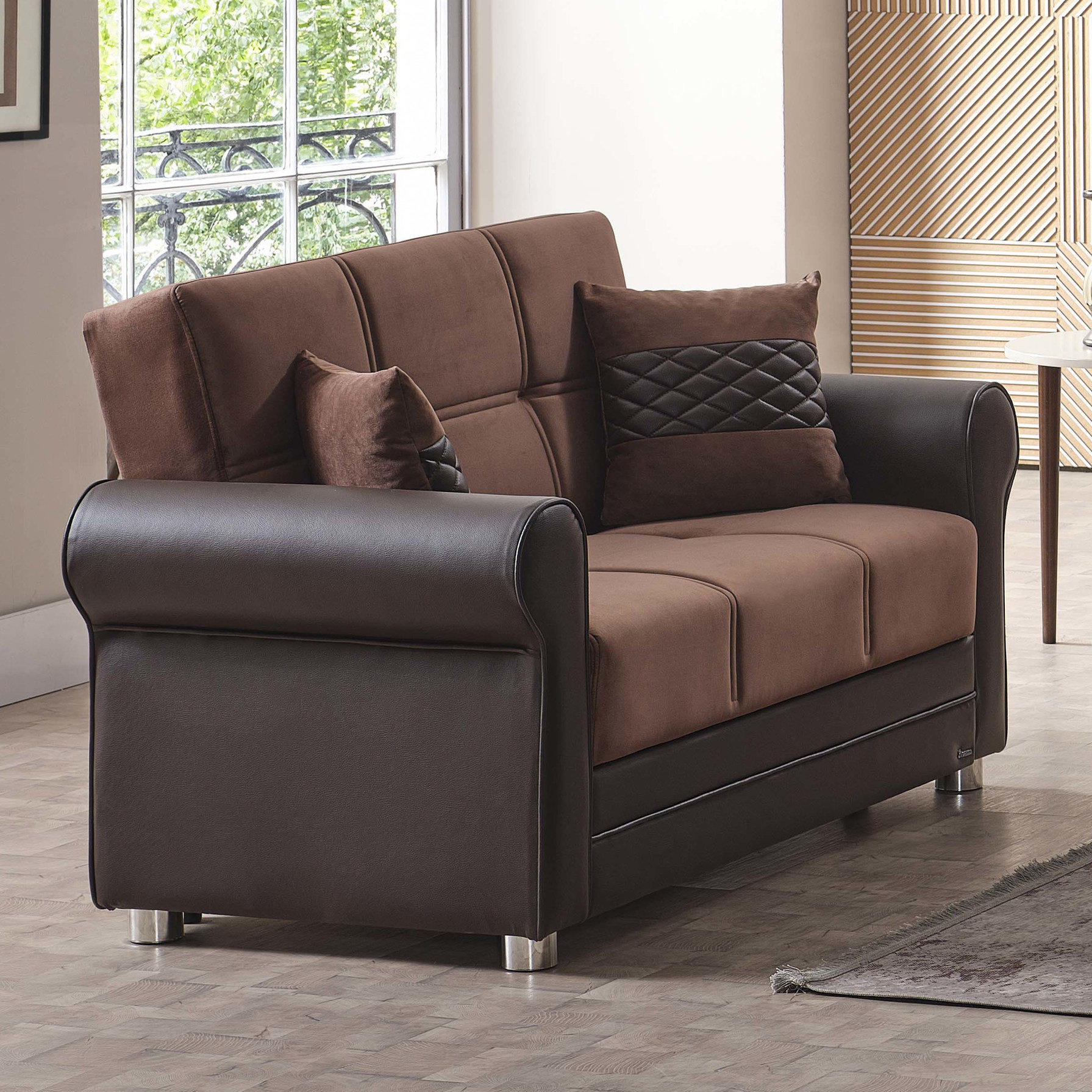 Latitude Run® Convertible With Storage In Brown - , 31.5 Width, 130 Lb ...