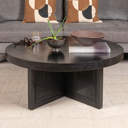 Rowena Interiors Quinn Mango Wood & Cane Round Coffee Table | Perigold