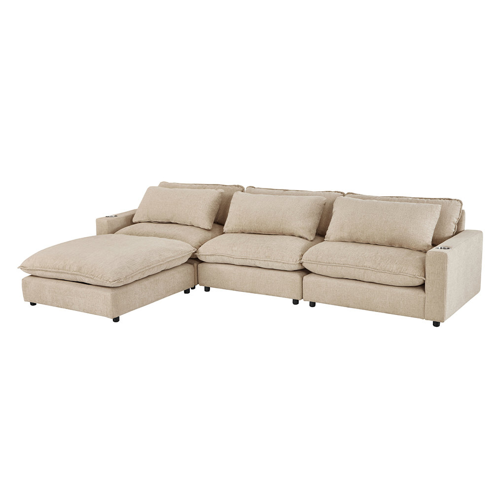 Latitude Run® Firida Modular Sectional Beige Color Finish | Wayfair