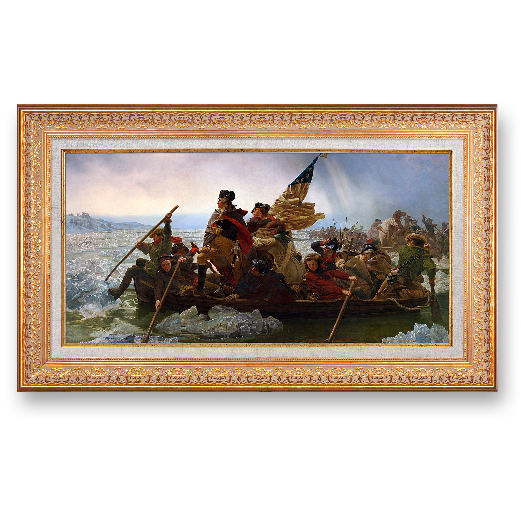 Alcott Hill Washington Crossing The Delaware 1851 by Emanuel Leutze The ...