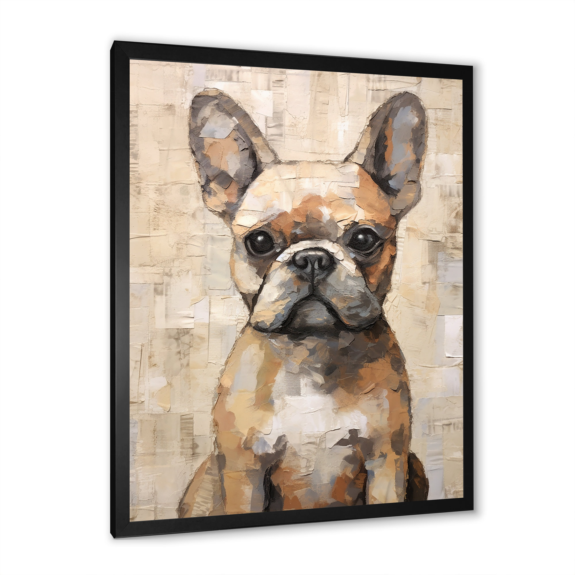 Winston Porter Boston Terrier Playful Portrait On Canvas Print | Wayfair
