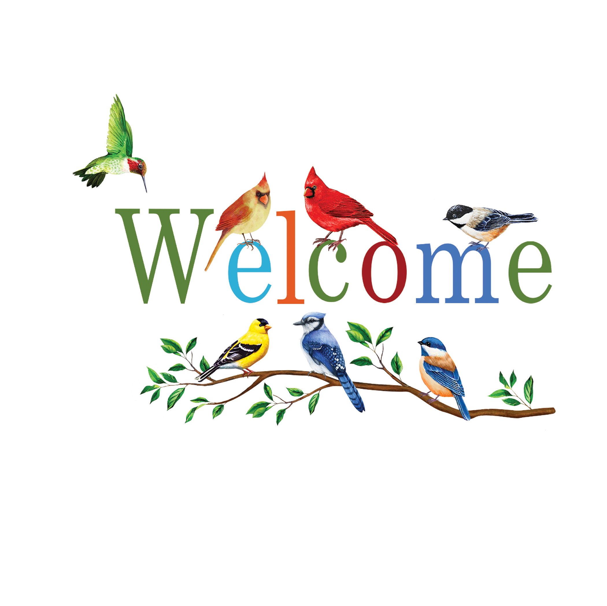 Winston Porter Welcome Birds 10-Piece Garage Door Magnets | Wayfair