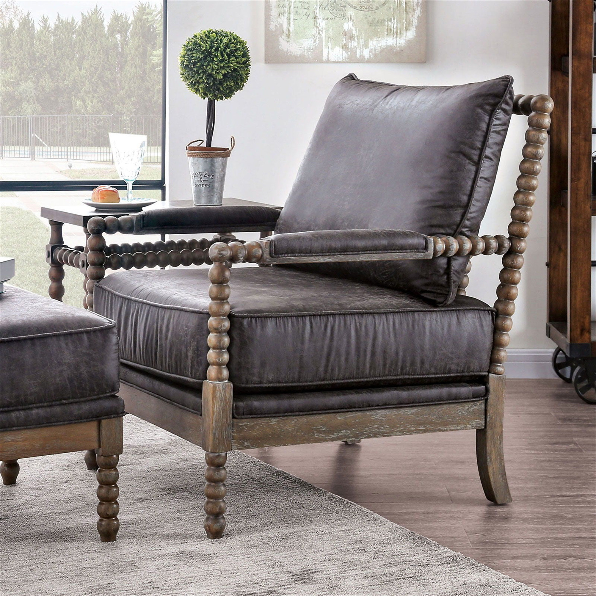 Rosalind Wheeler Transitional Home Furniture Warm Gray Fabric ...