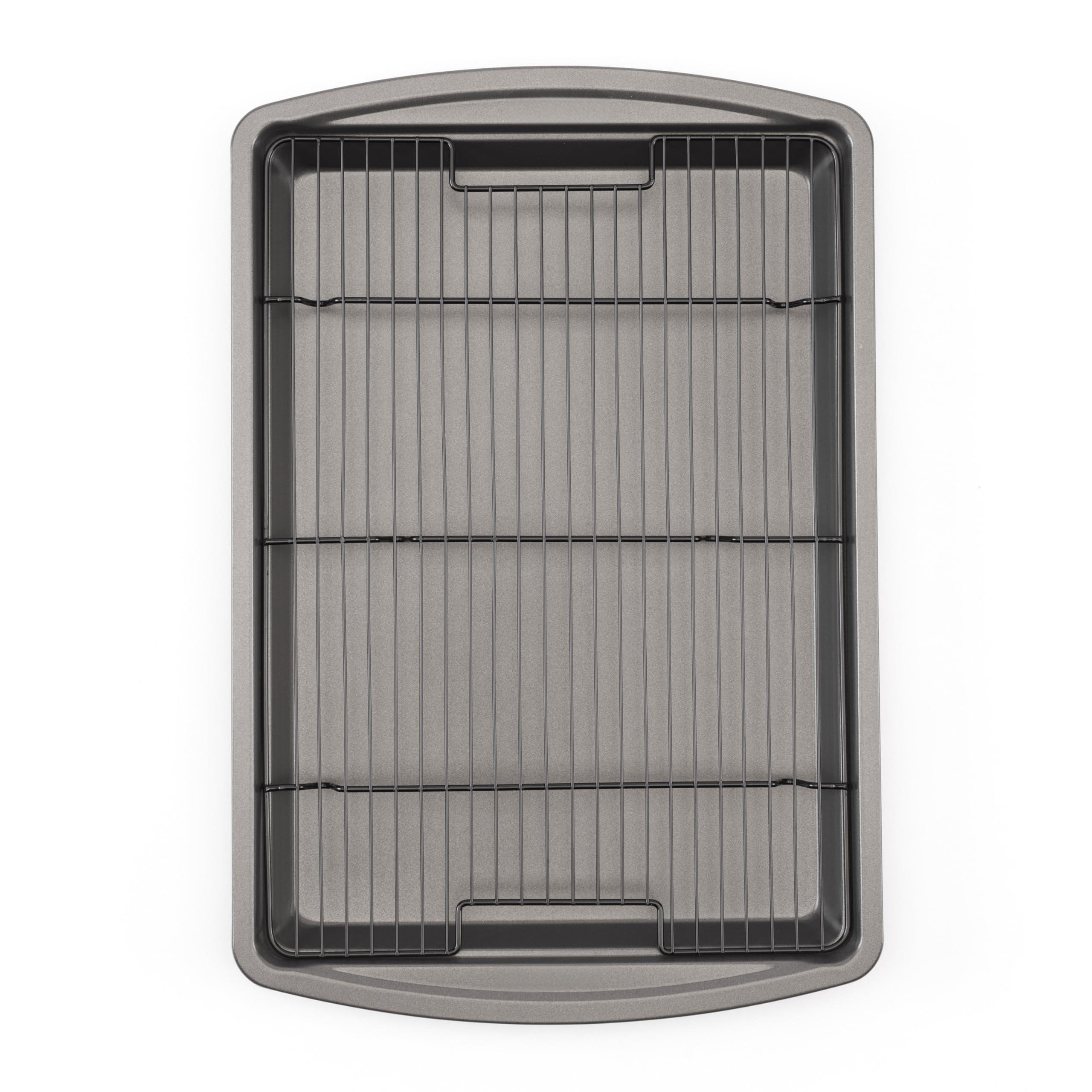 HENGANRUI Nonstick Carbon Steel Baking Pan & Raised Wire Rack ...