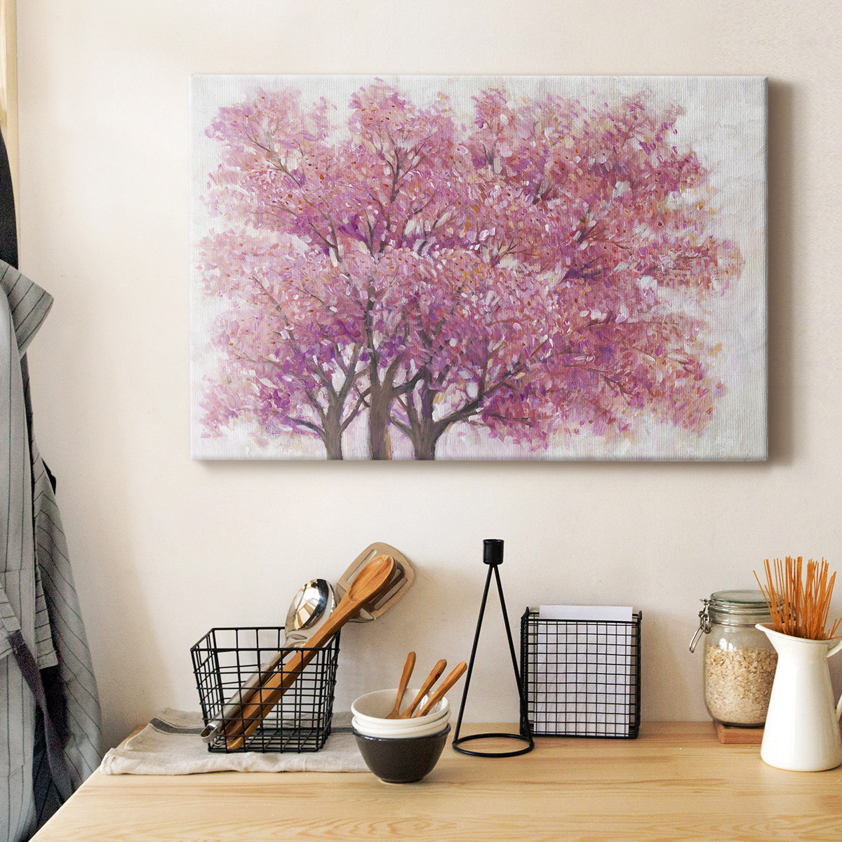 Winston Porter Pink Cherry Blossom Tree I Premium Gallery Wrapped ...