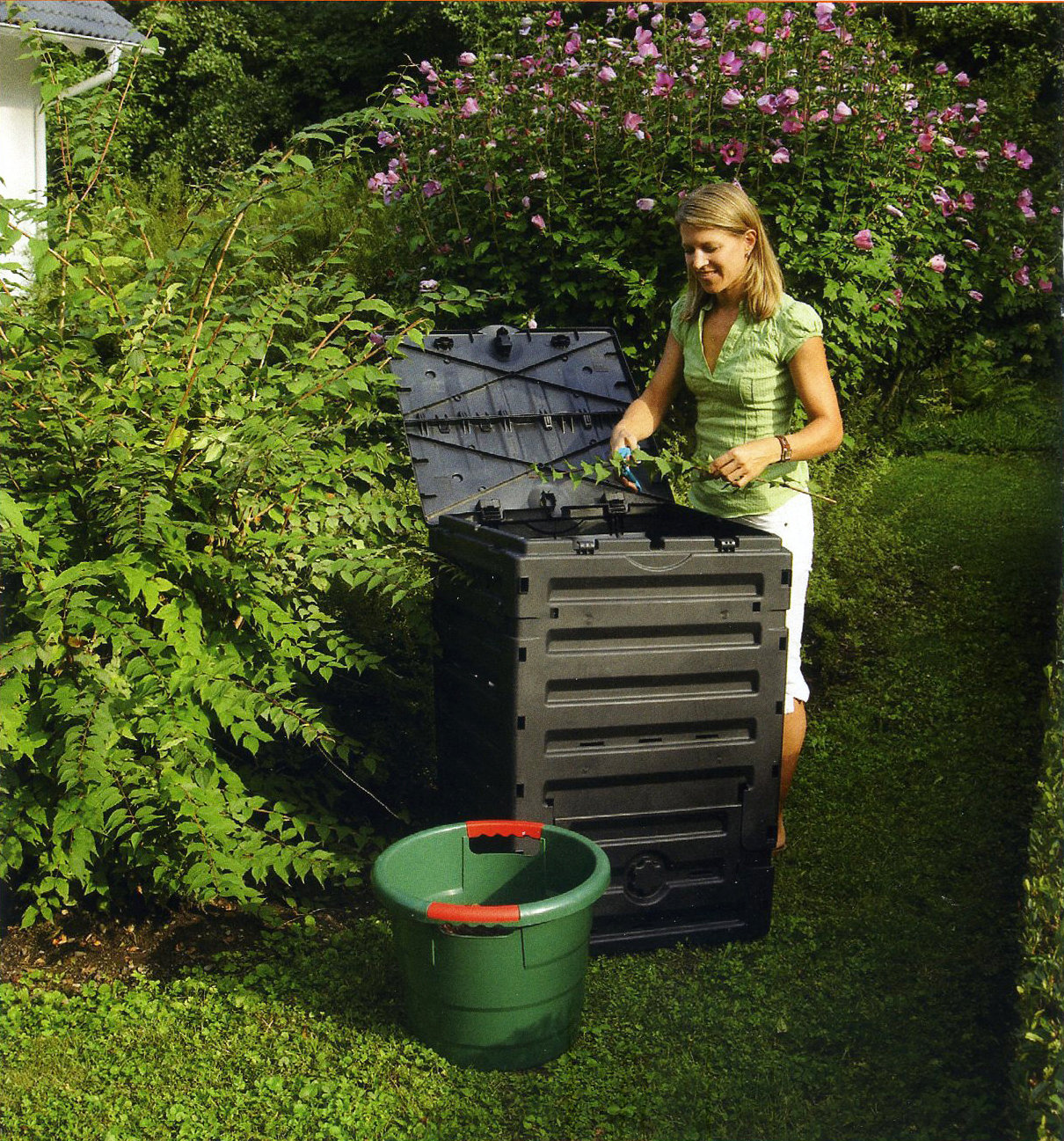 Exaco 120 Gallons Gal. Polyethylene Outdoor Stationary Composter with ...