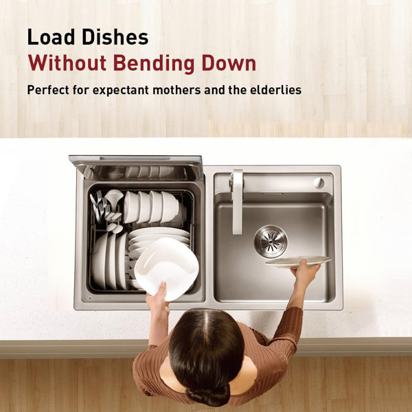 FOTILE Left Orientation, 2-In-1 In Sink Dishwasher 18-in Top Control ...