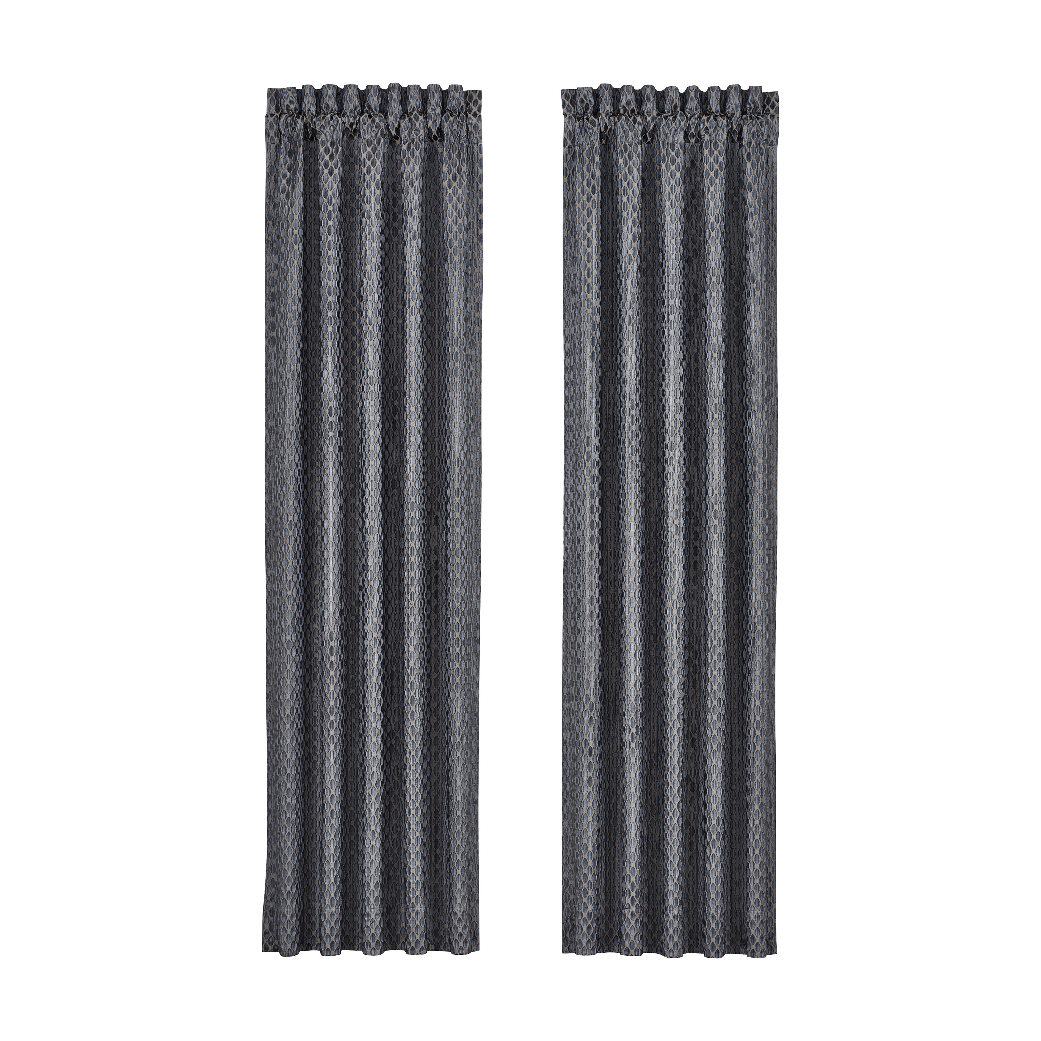 Five Queens Court Leah Geometric Room Darkening Thermal Rod Pocket ...