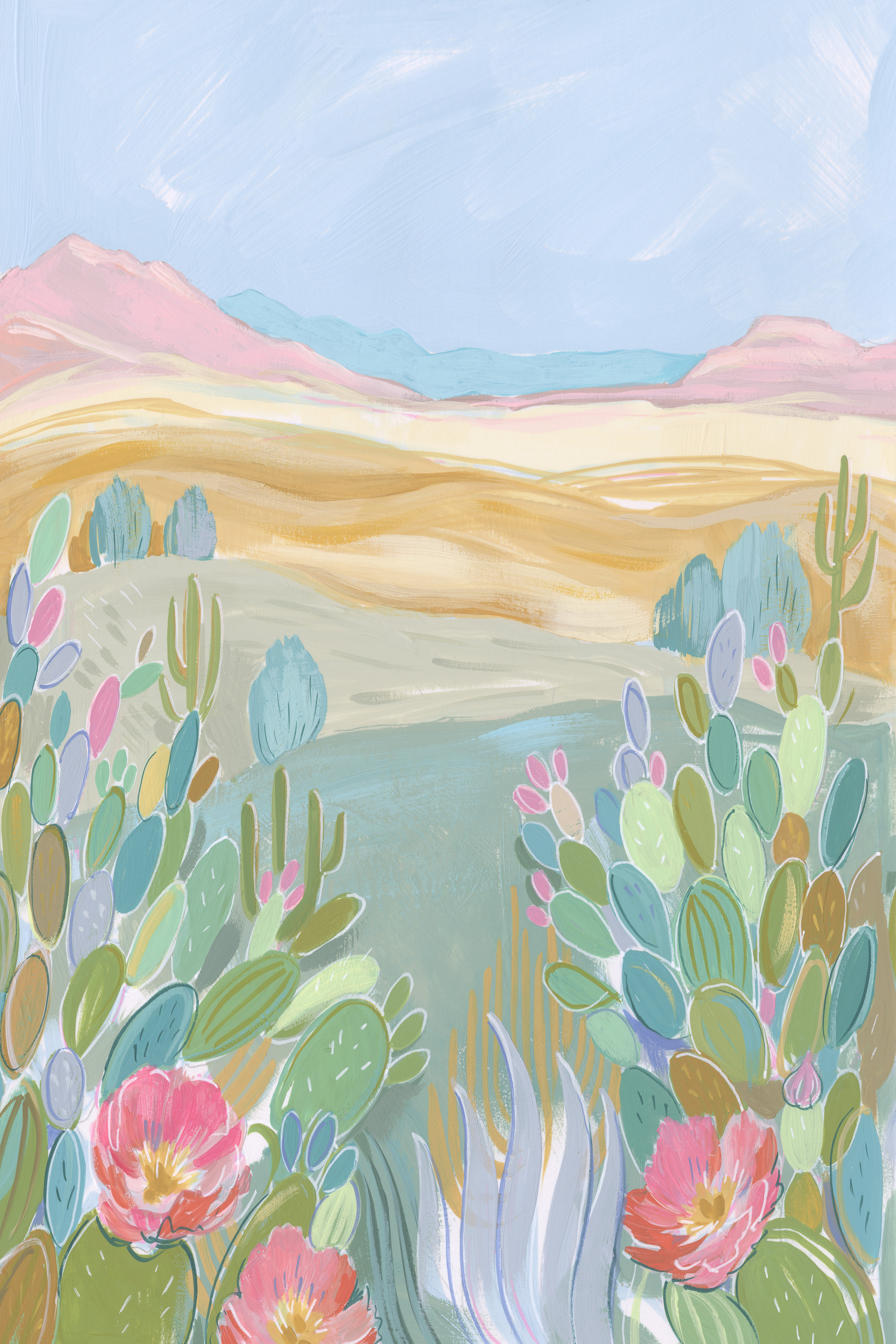 Winston Porter Lennarth Pastel Desert I On Canvas by Laura Marr Print ...