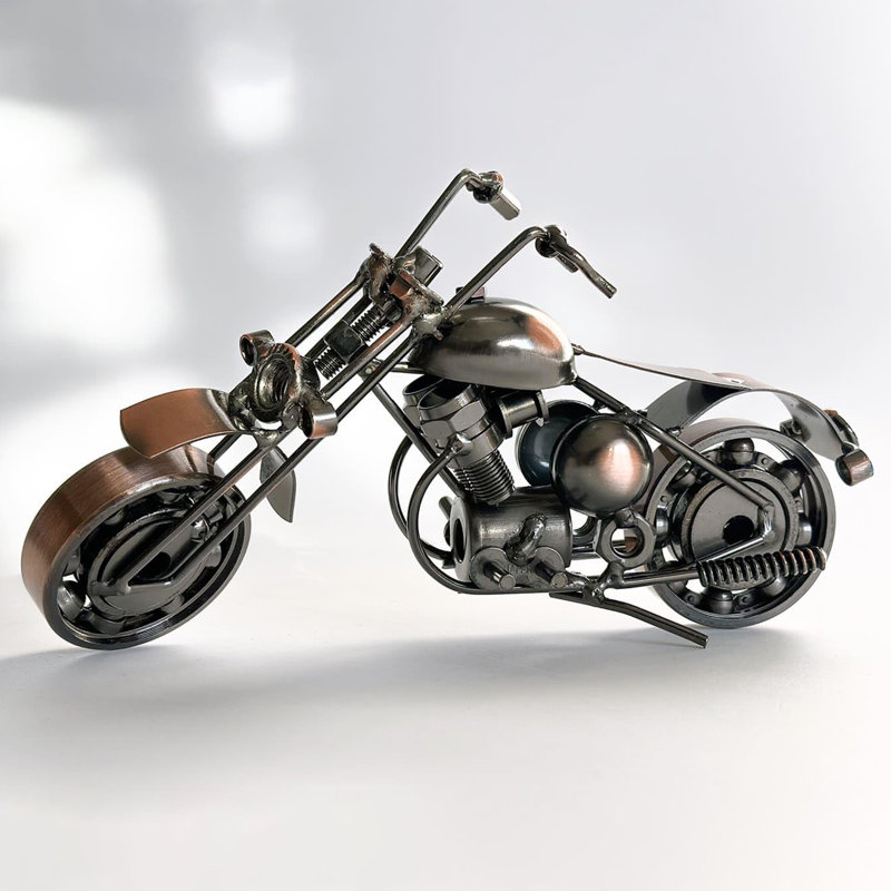 17 Stories Metal Iron Motorcycle Model | Wayfair