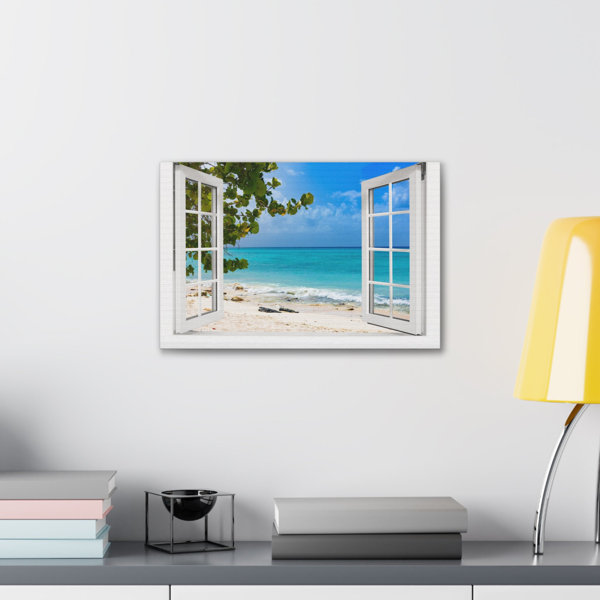 Highland Dunes Canvas Print Wall Art Window Beach View Nature ...