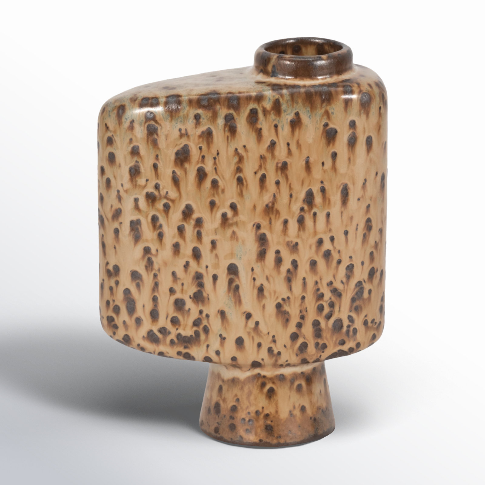 Joss & Main Collina Sagebrook Home Unique Ceramic Vase, Speckled Beige ...