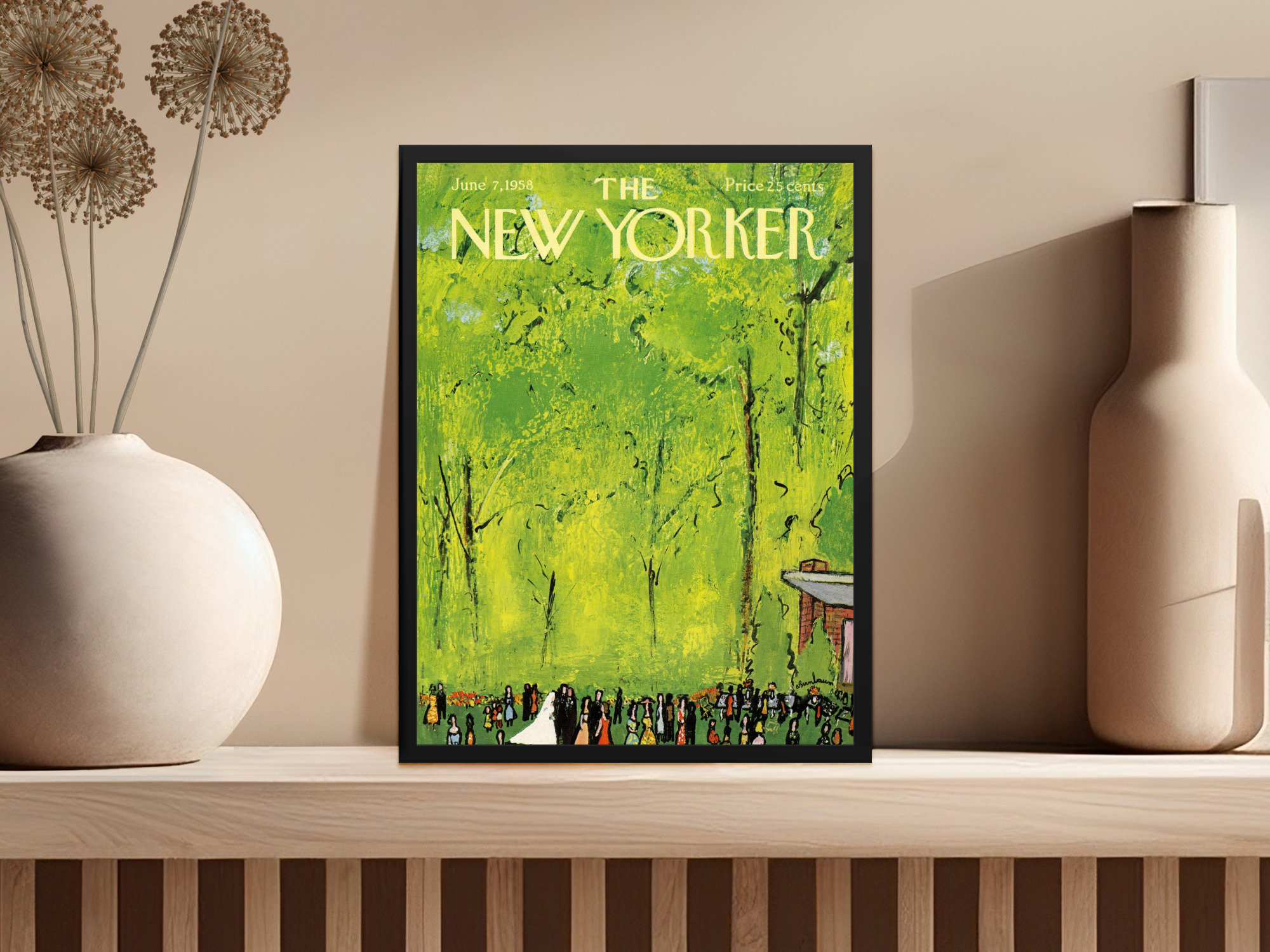 Ivy Bronx The New Yorker June 7 1958 Cover Art Reproduction Framed ...