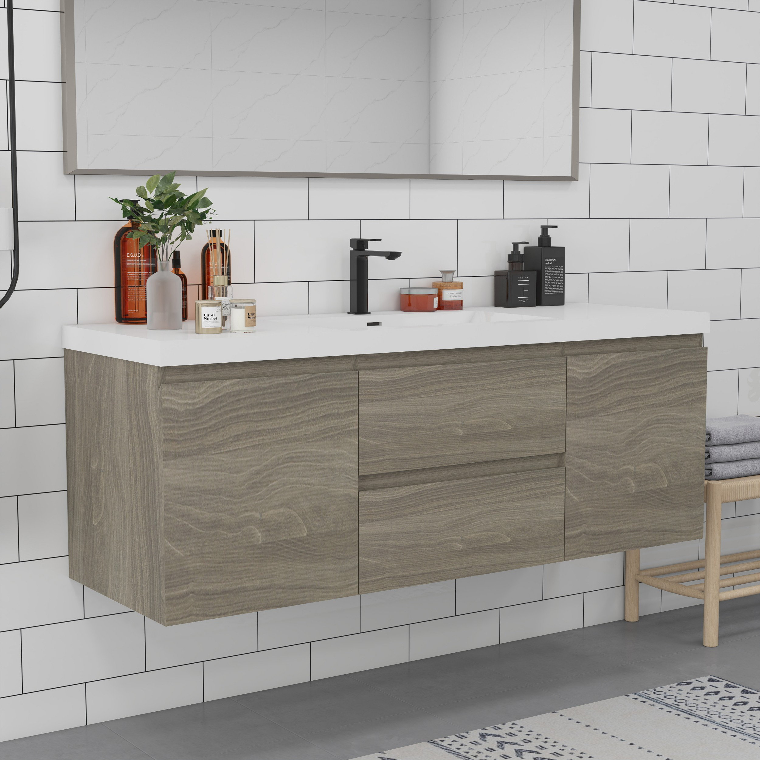 Latitude Run® Bathroom Vanity with Resin Top Basin - Wayfair Canada