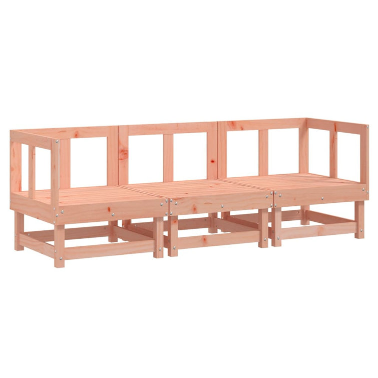 Alpen Home 3 Piece Garden Lounge Set Solid Wood | Wayfair.co.uk