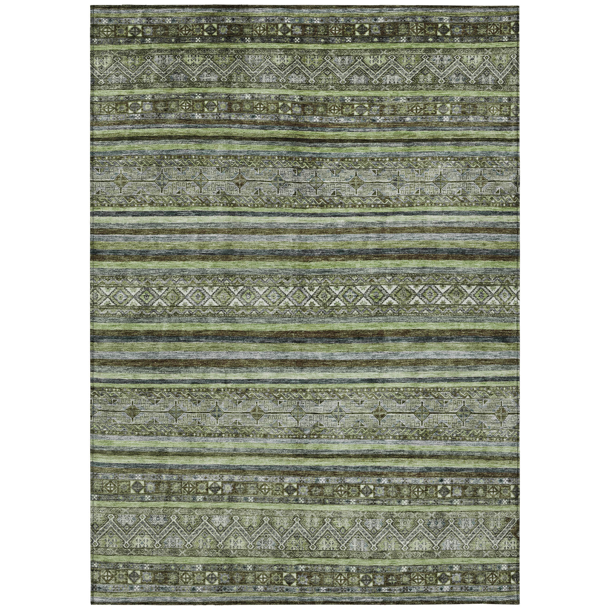 Latitude Run® Ysadora Green Washable Indoor-Outdoor Rug - | Wayfair