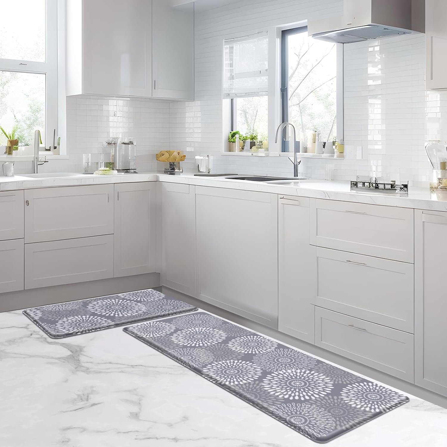 Lark Manor™ Gracin Kitchen Mats For Floor,Cushioned Rug Anti-Fatigue ...