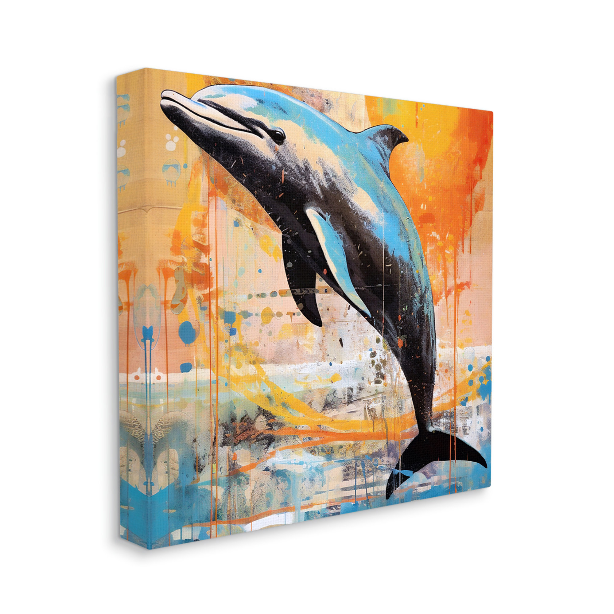 Beachcrest Home Modern Dolphin Collage by Ray Powers - Wayfair Canada
