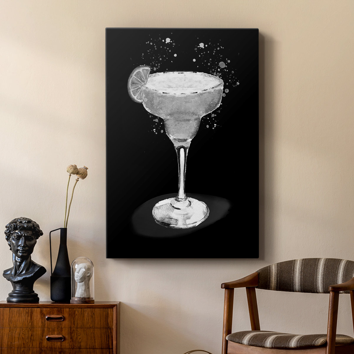 Ivy Bronx Dressed in Black Margarita -Custom Wrapped Gallery Cavas ...