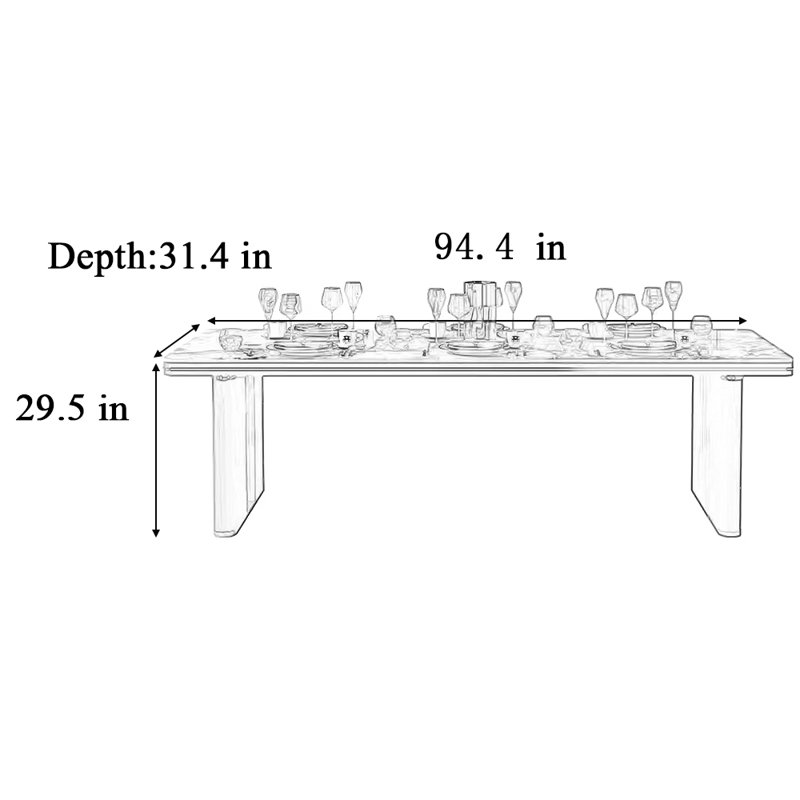 Graceful Nests Furnishings Light luxury high-end creative dining table ...
