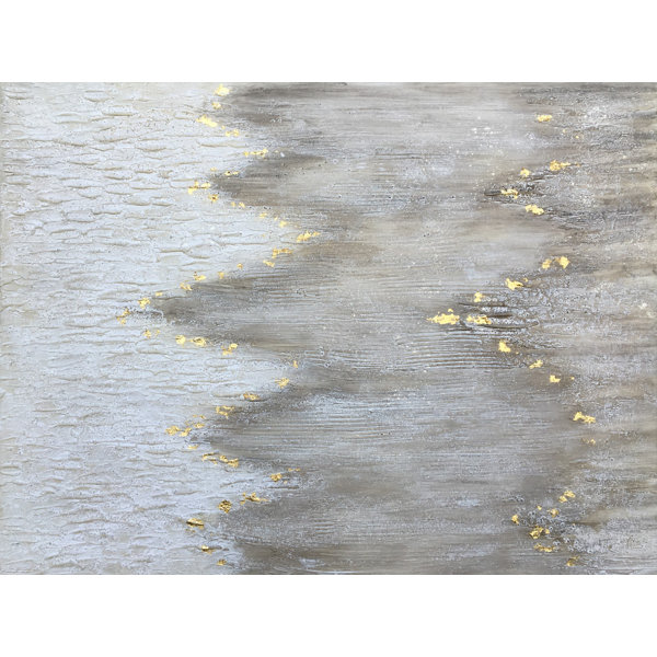Mercer41 'Gold Flakes' Oil Painting Print on Wrapped Canvas & Reviews ...