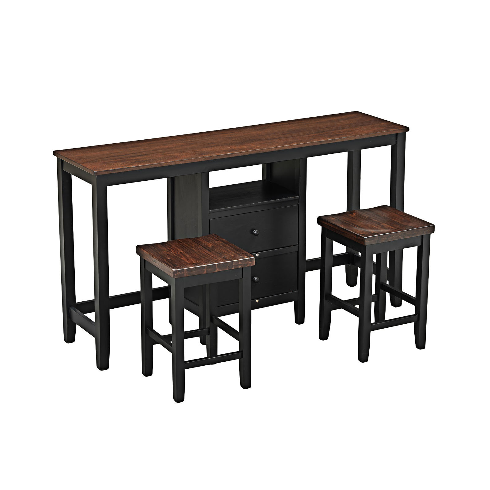 Trent Austin Design 3-piece Farmhouse Wood Counter Height Dining Table ...