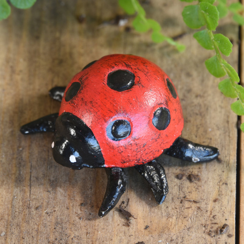 Ebern Designs Alexnader Cast Iron Ladybug Figurine & Reviews | Wayfair