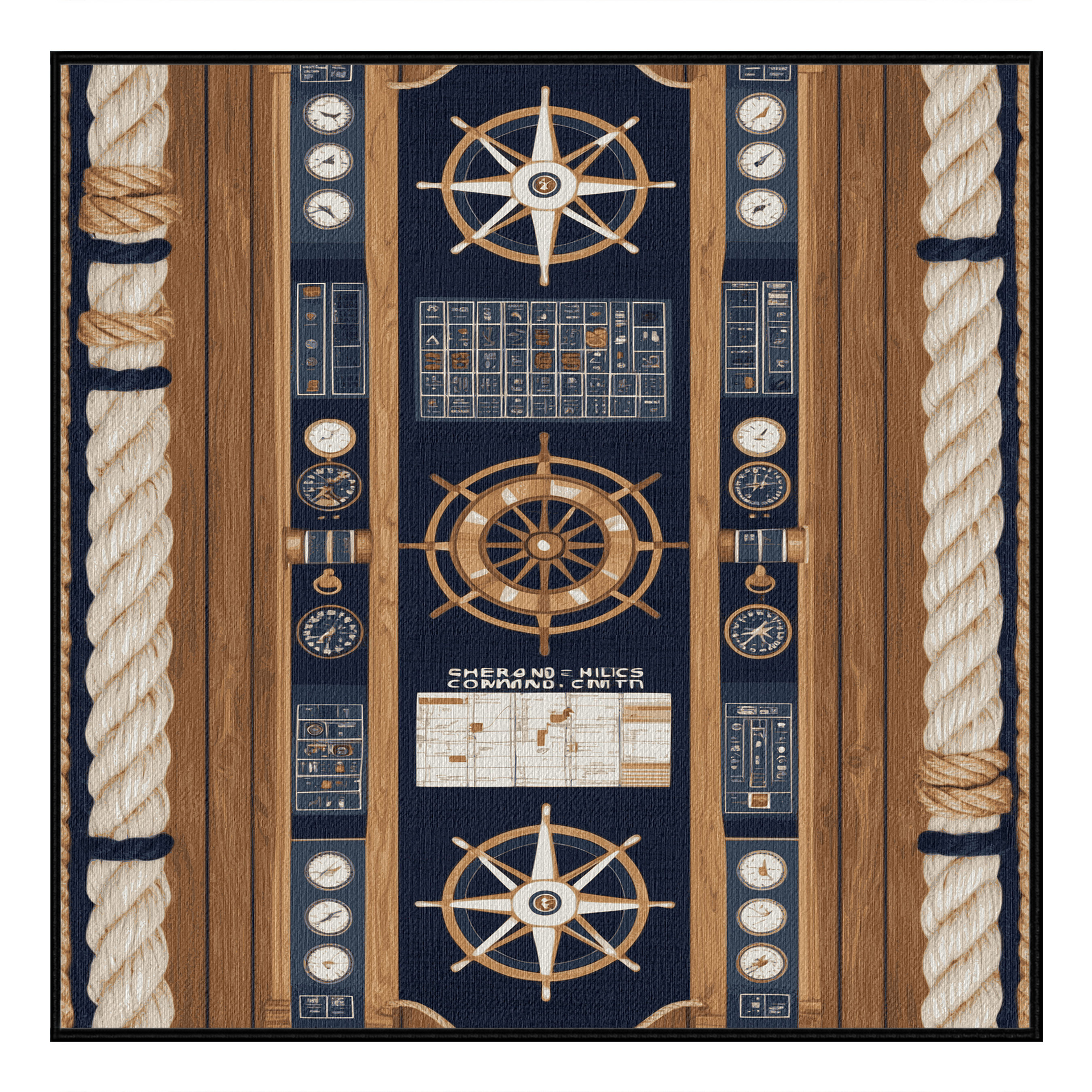 Red Barrel Studio® Washable Ships Bridge Coastal Area Rug | Wayfair