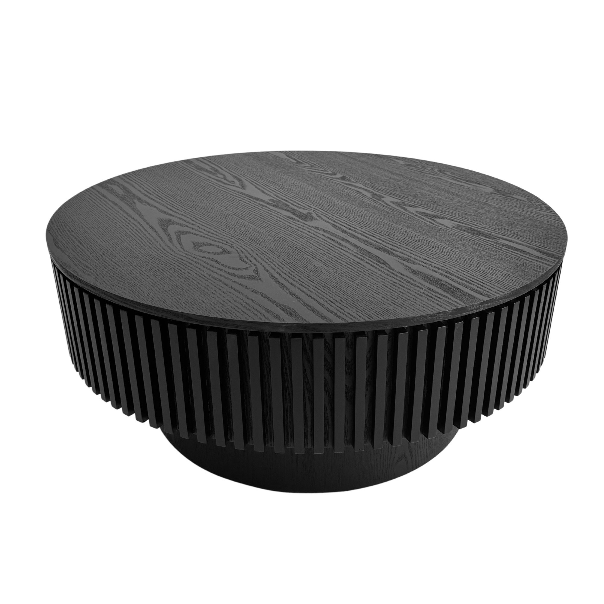 Ivy Bronx 31.5'' Round Coffee Table With Storage Solid Wood Veneered ...