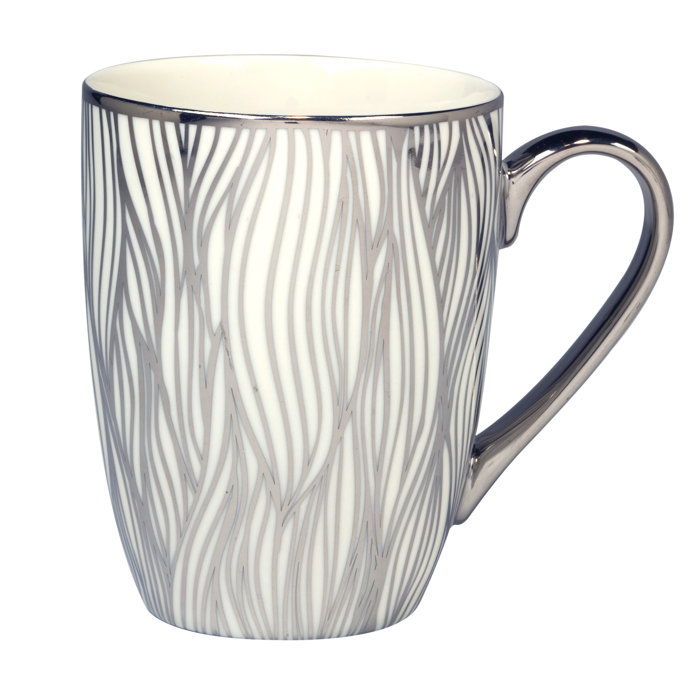 Certified International Silver Set of 6 Plated Tapered Mugs 16ox asst ...