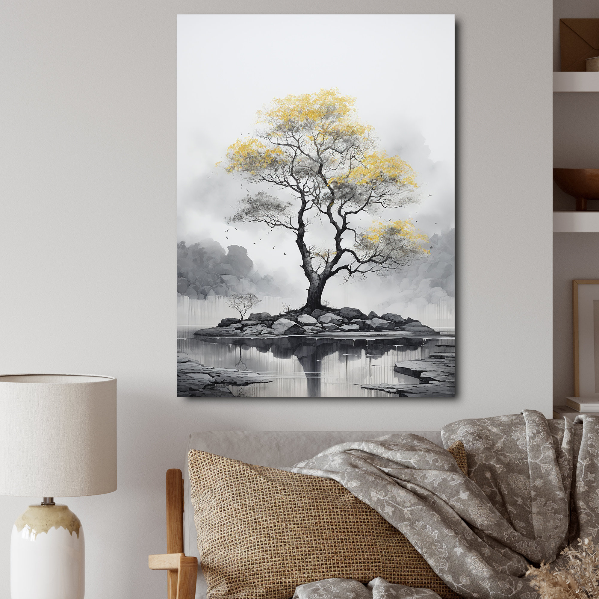 Red Barrel Studio Yellow Tree Silent Whispers - Floral & Botanical ...
