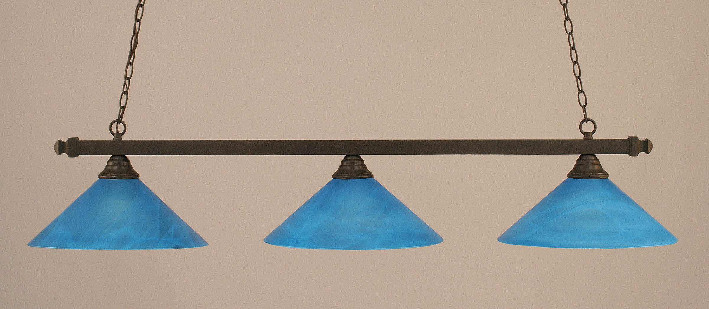 Wildon Home® Square 3 Light Bar With 16" Blue Italian Glass - Wayfair ...