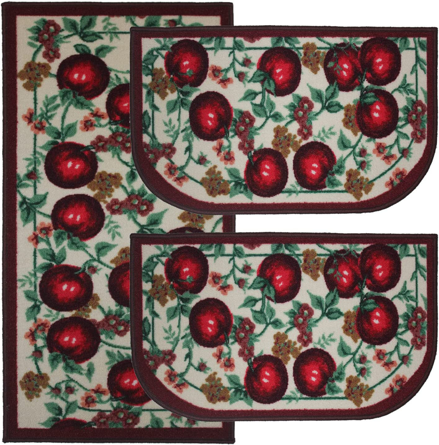 Red Barrel Studio® Apples 3 Piece Kitchen Mat Set | Wayfair