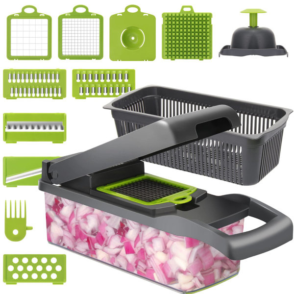 Fish hunter Vegetable Chopper, Onion Chopper, Multi 11-In-1 Food ...