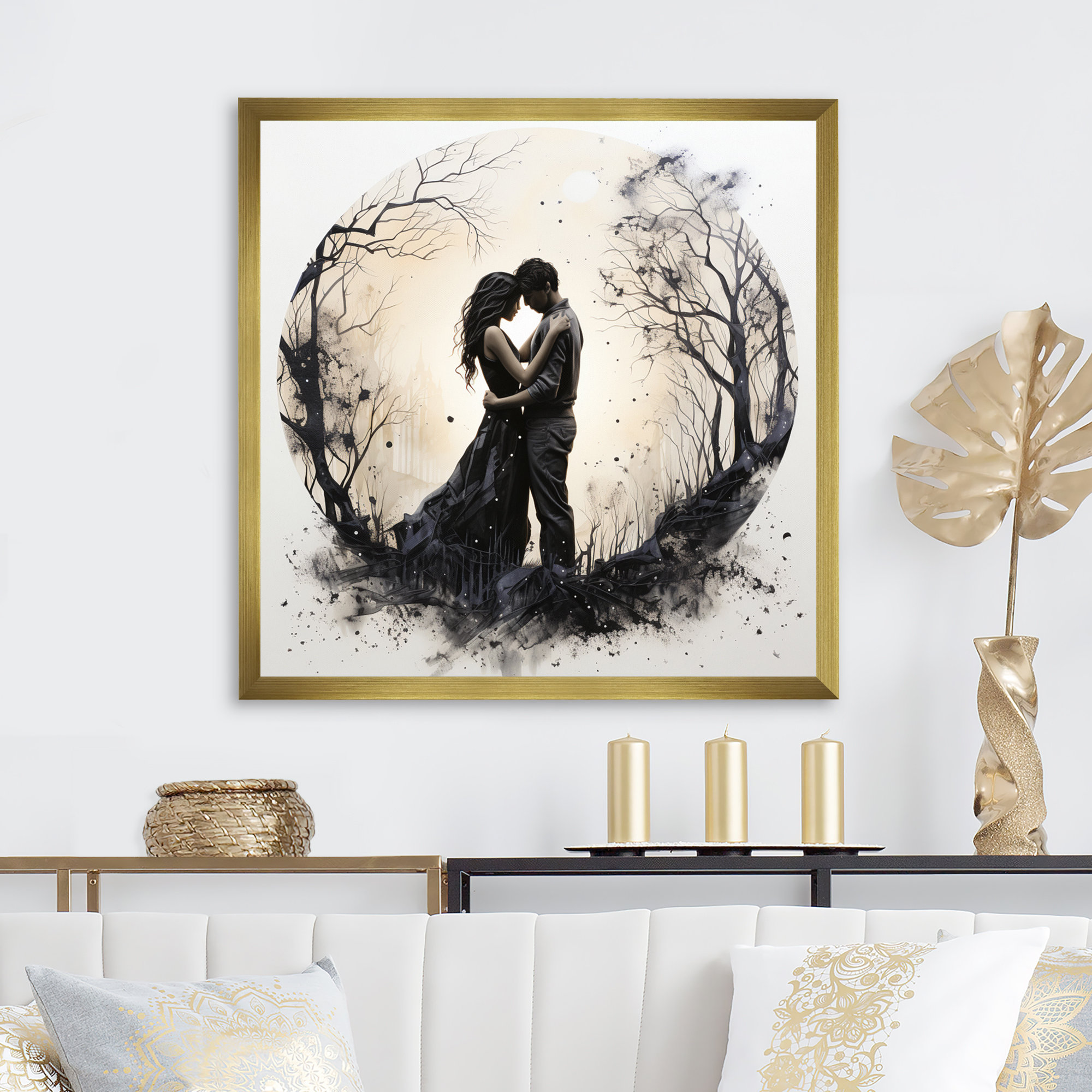 Red Barrel Studio Romantic Timeless Embrace I - Romantic Wall Art ...