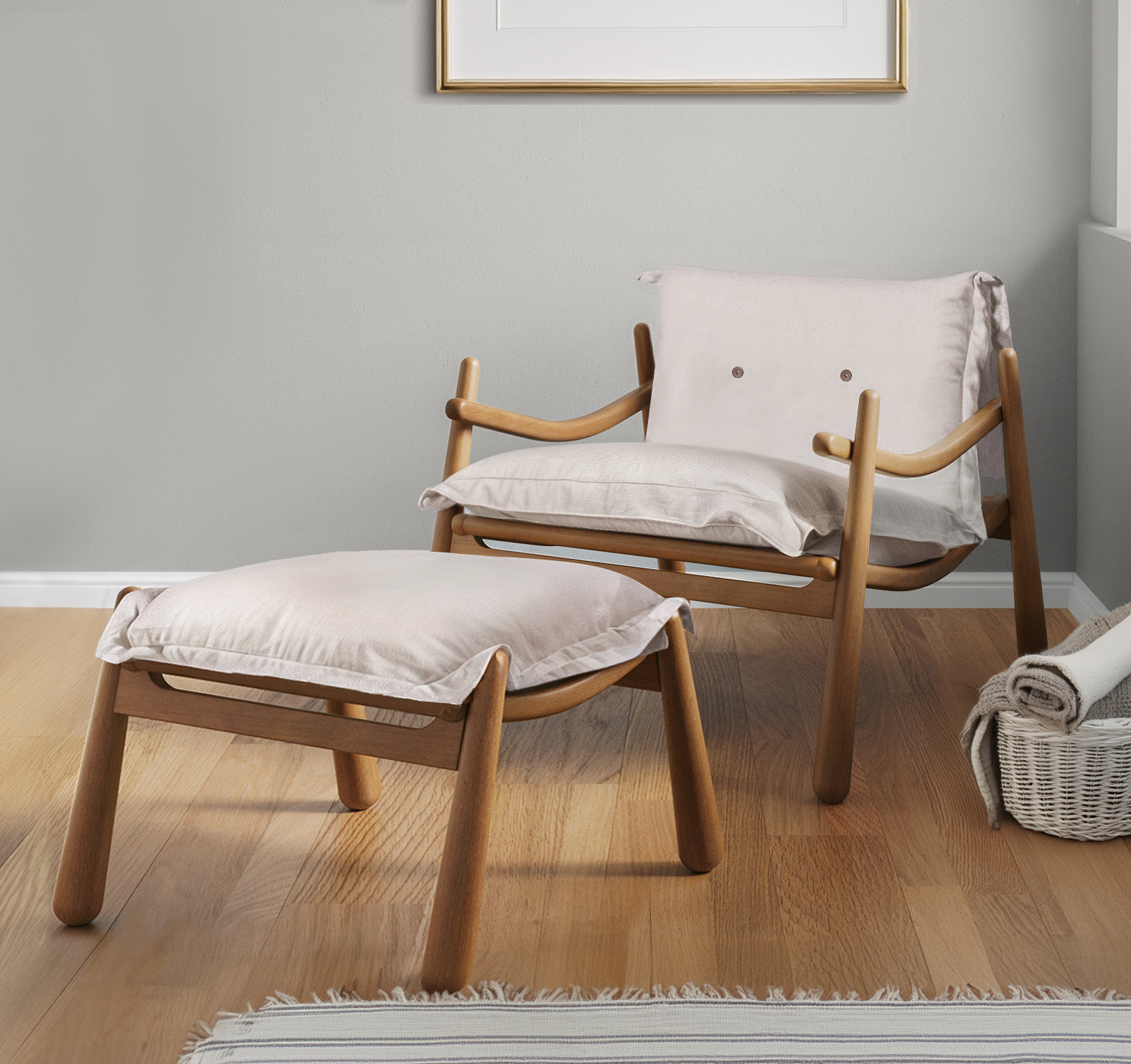 SAF Becca Living Fofa Solid Wood Stool | Wayfair